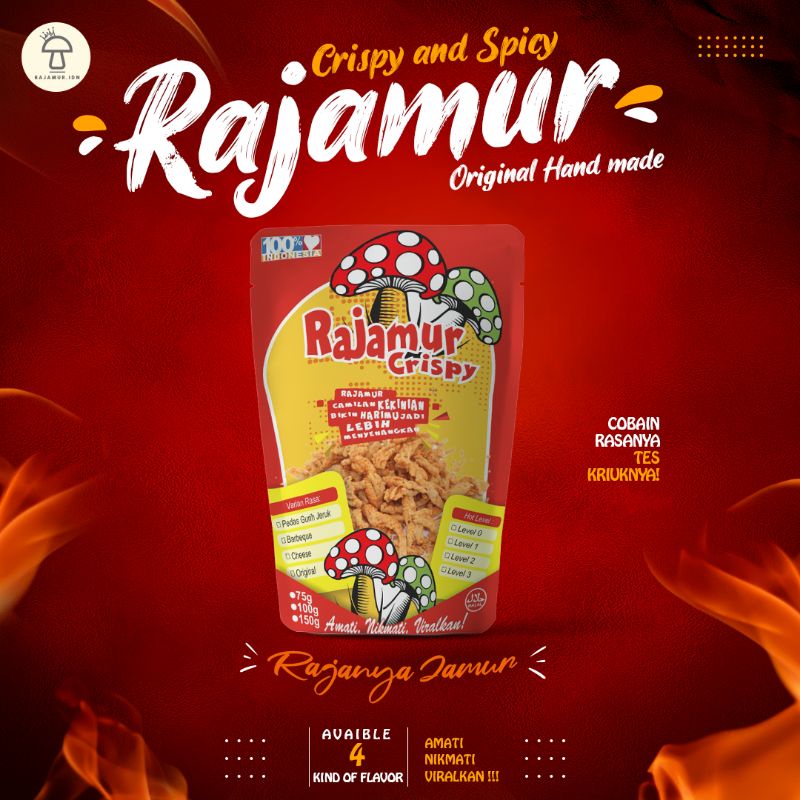 Jual Jamur crispy pedas original barbeque dan keju. Rajamur 4 varian ...