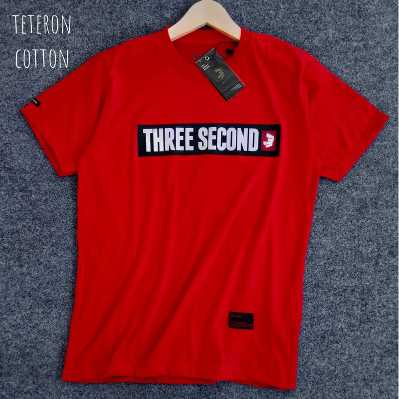 Jual Kaos Distro 3Second Box logo Red Cowok Cewek Laki Perempuan Unisex | Shopee Indonesia