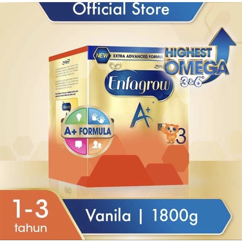 Jual Enfagrow A+ 3 Vanilla Susu Formula [1800 g] | Shopee Indonesia