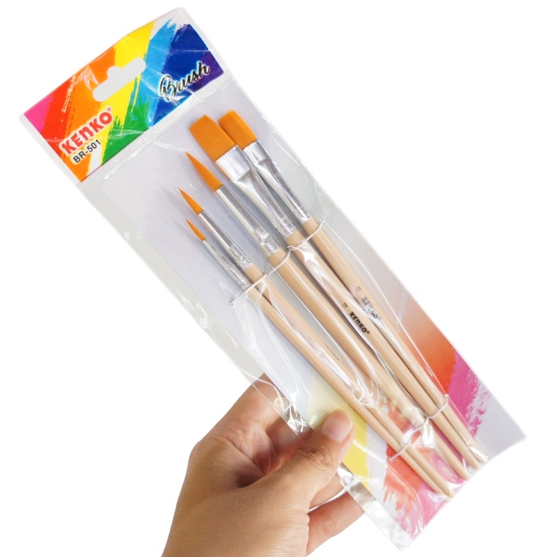 Jual Kuas Lukis untuk cat kain, cat kulit, cat akrilik, cat poster, cat ...