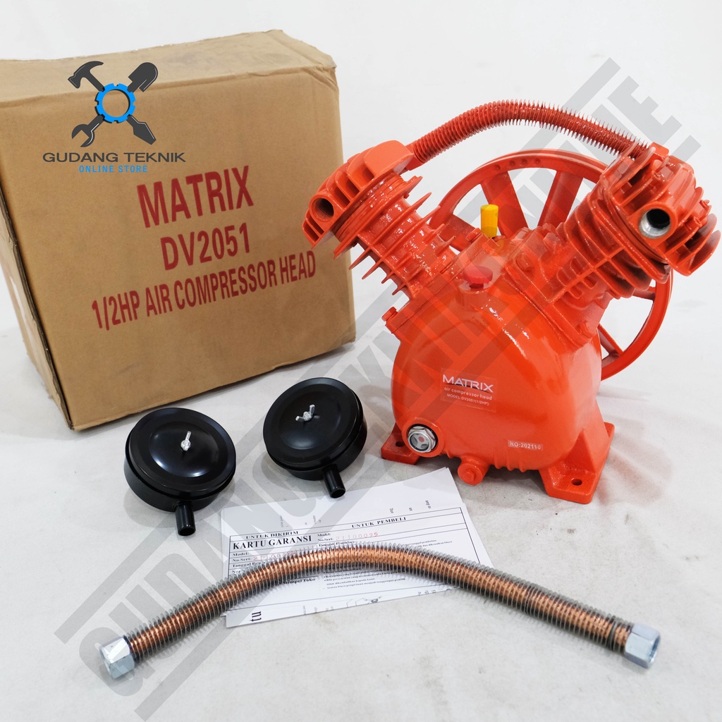 Jual Kepala Kompresor 1/2 Hp Matrix DV2051 / Air Head Compressor 1/2 Hp ...