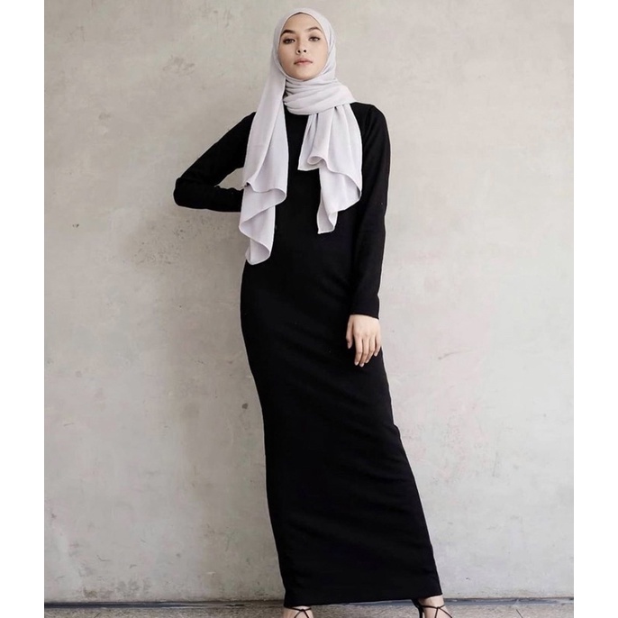 Jual LONG DRESS SPAN/INNER LONG SPAN / DRESS | Shopee Indonesia