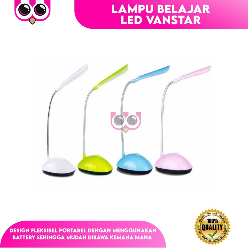Jual LAMPU BELAJAR LED VANSTAR / LAMPU MEJA FLEXIBLE PORTABLE / STUDY ...