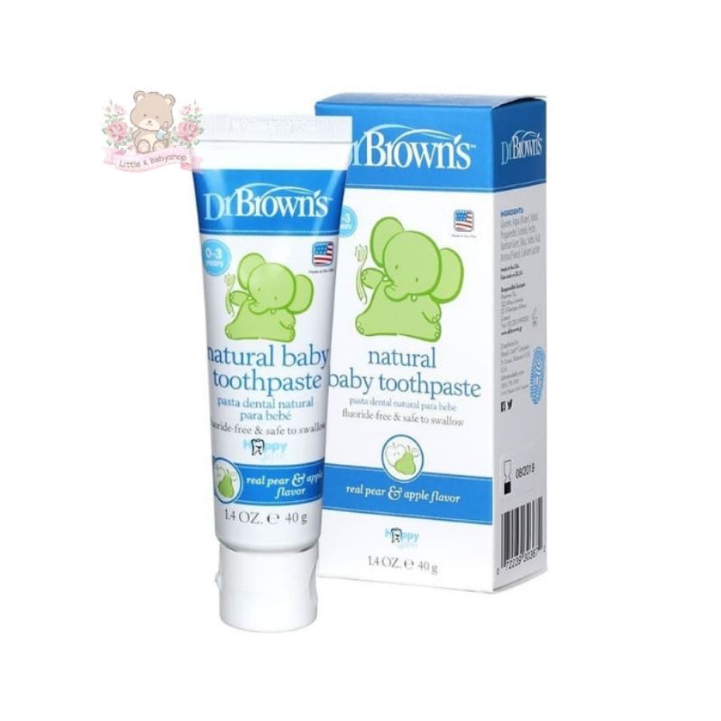 Jual Dr Browns Natural Baby Toothpaste 40 gr / Pasta Gigi Anak / Odol ...