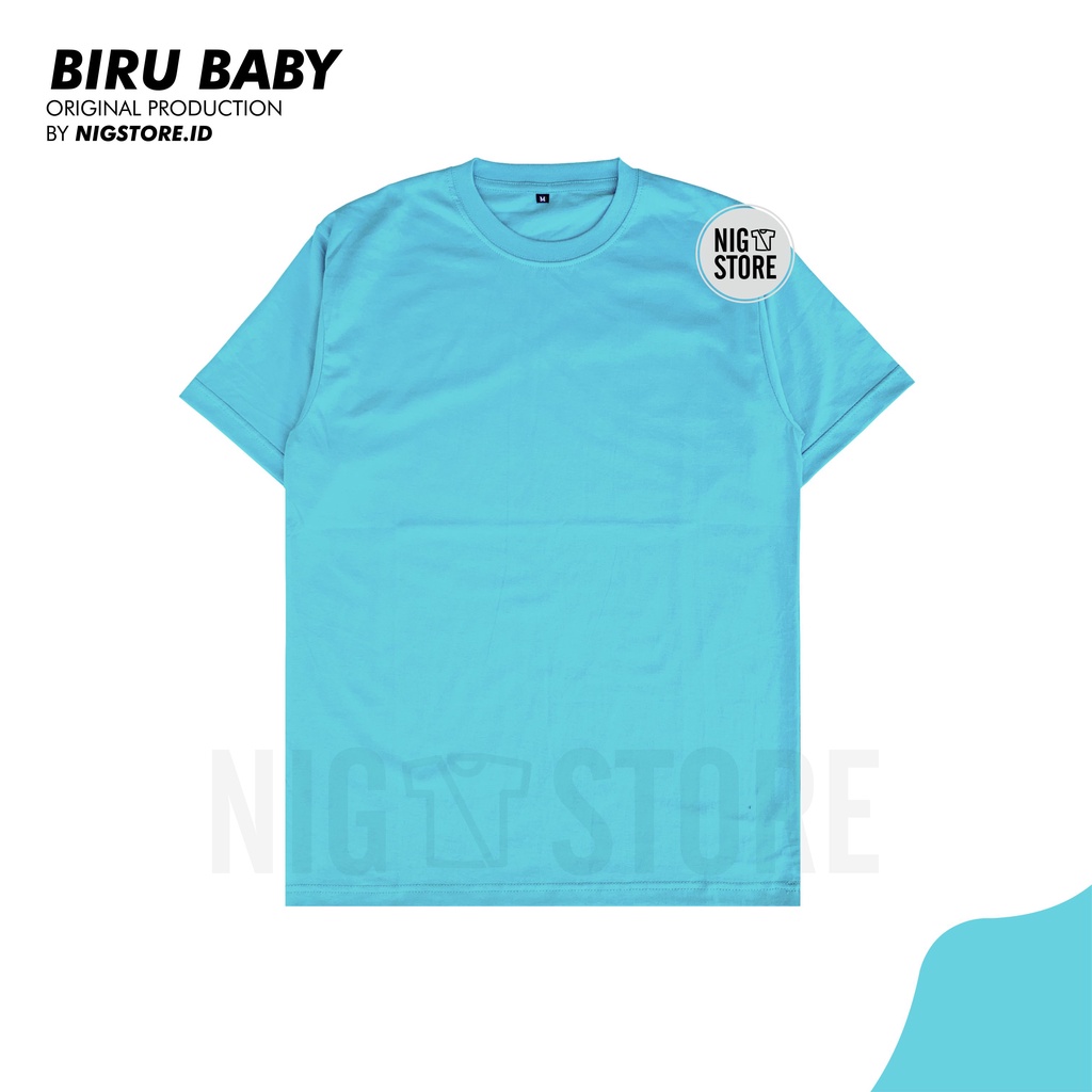 Jual KAOS POLOS BIRU BABY LENGAN PENDEK COTTON COMBED 30S | Shopee ...