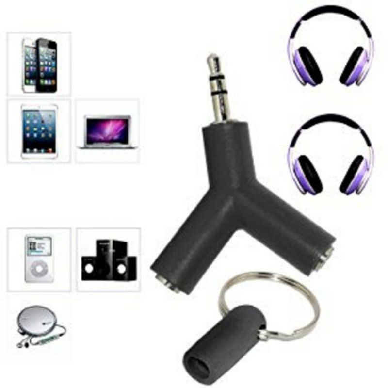 Jual Audio Splitter MODEL Y Jack 3.5MM To dual female Y shape 2 in 1 ...