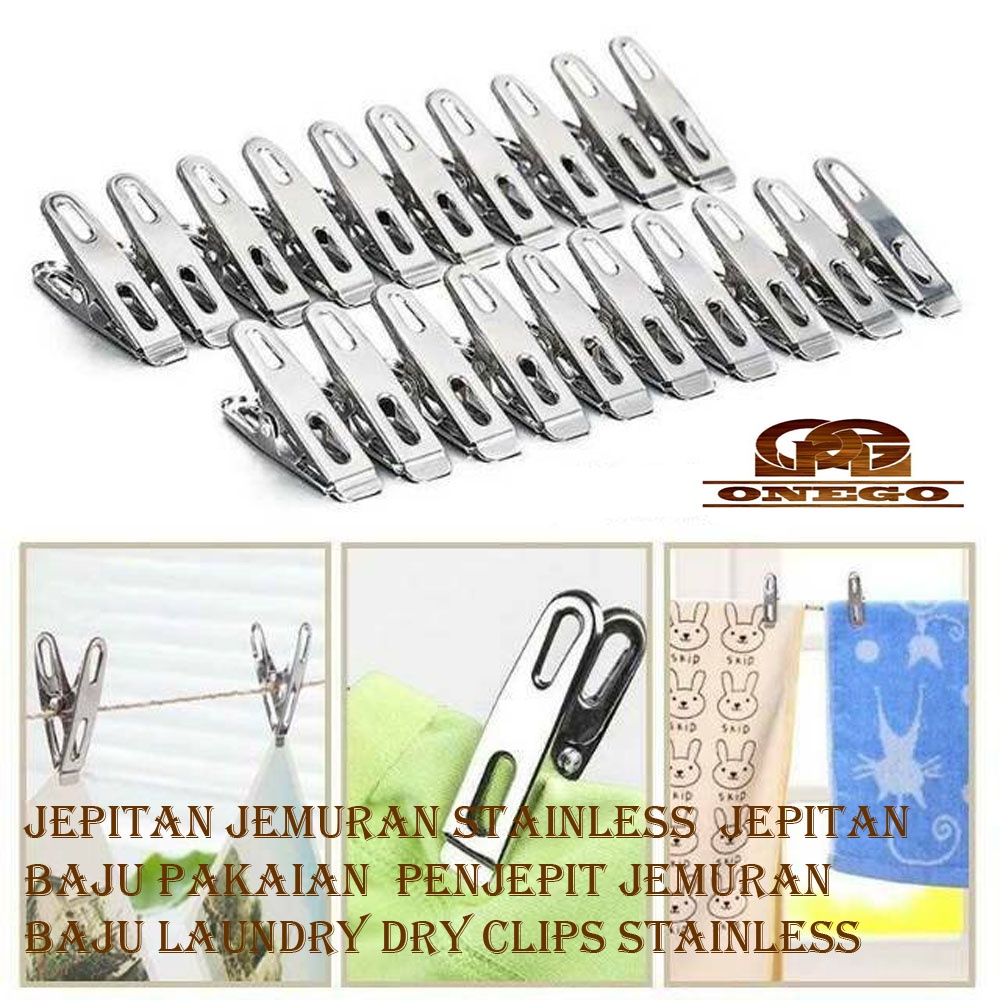 Jual JEPITAN JEMURAN STAINLESS JEPITAN BAJU PAKAIAN PENJEPIT JEMURAN ...