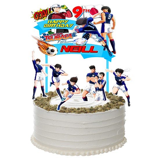 Jual Captain Tsubasa Topper Cake Birthday / Hiasan Kue Ulang Tahun ...