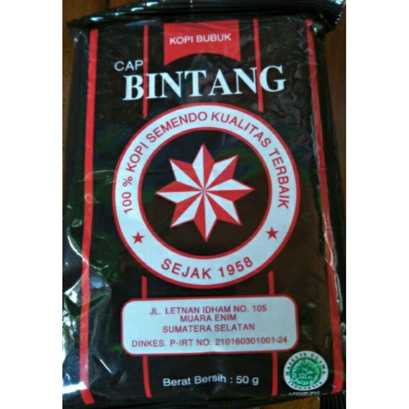 Jual KOPI BINTANG 50 GRAM ASLI MUARA ENIM SEMENDO | Shopee Indonesia