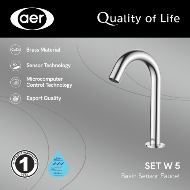 Jual AER Kran Wastafel Sensor Otomatis Kuningan - Automatic Sensor SET ...