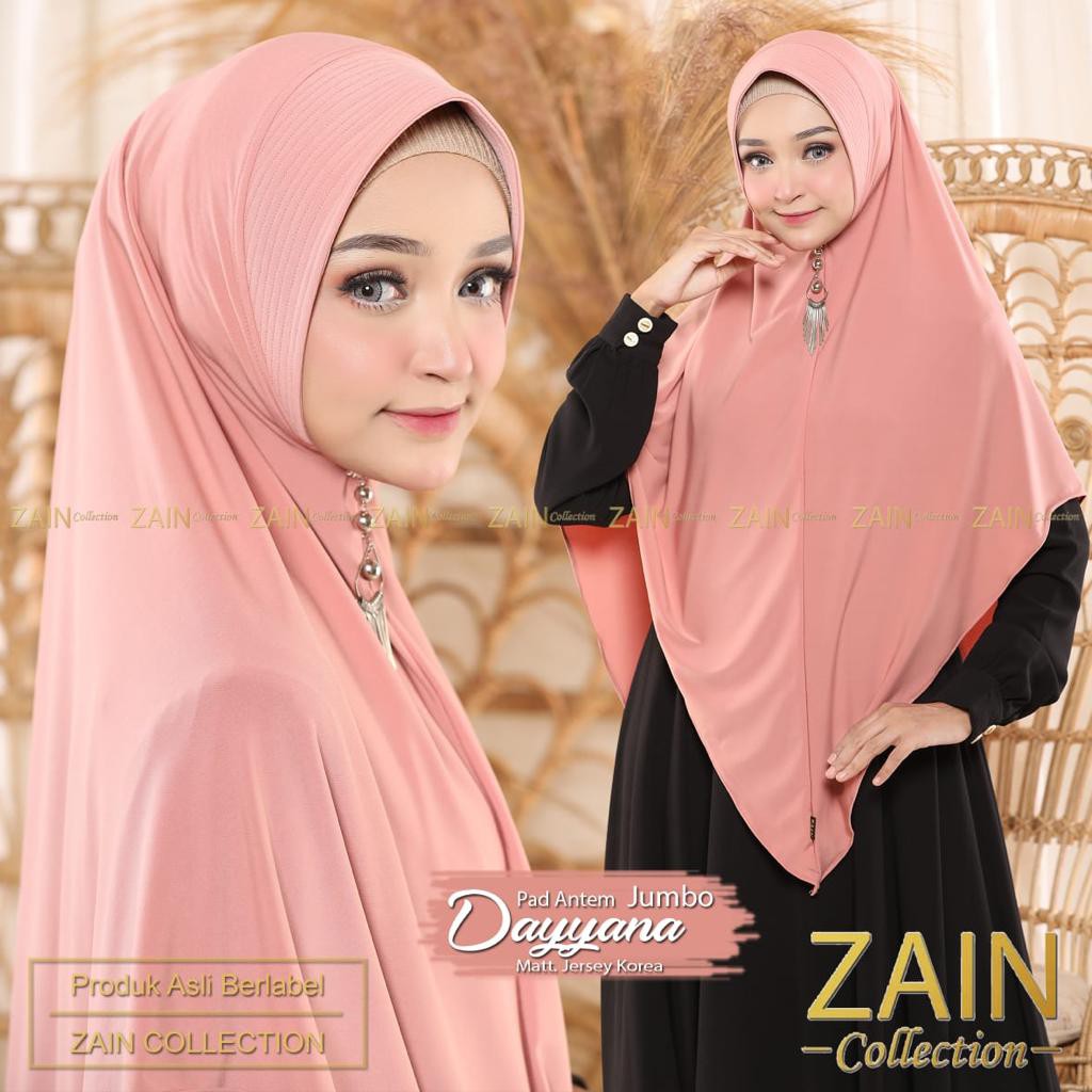 Jual Jilbab Syari Bergo Dayyana Jumbo Ori Zain Collection | Shopee ...