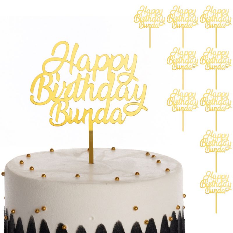 Jual CAKE TOPPER AKRILIK HAPPY BIRTHDAY MAMA BUNDA SELAMAT ULANG TAHUN ...