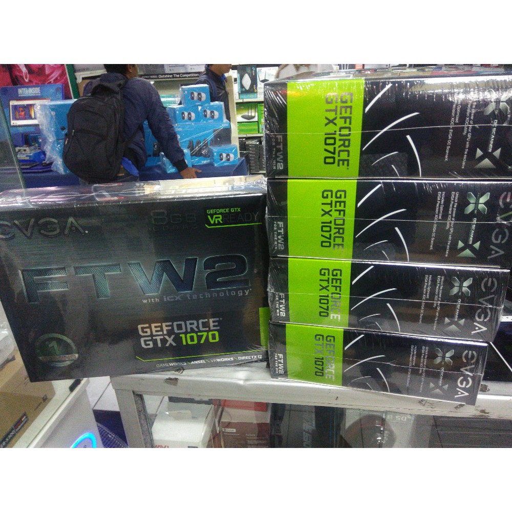 Jual VGA EVGA FTW2 GTX 1070 8GB D5 Bagus | Shopee Indonesia