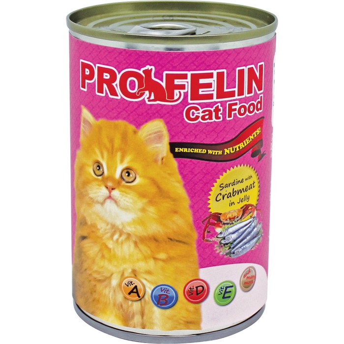 Jual Profelin Wet Food Sardine with Crabmeat in Jelly 400gr | Shopee ...
