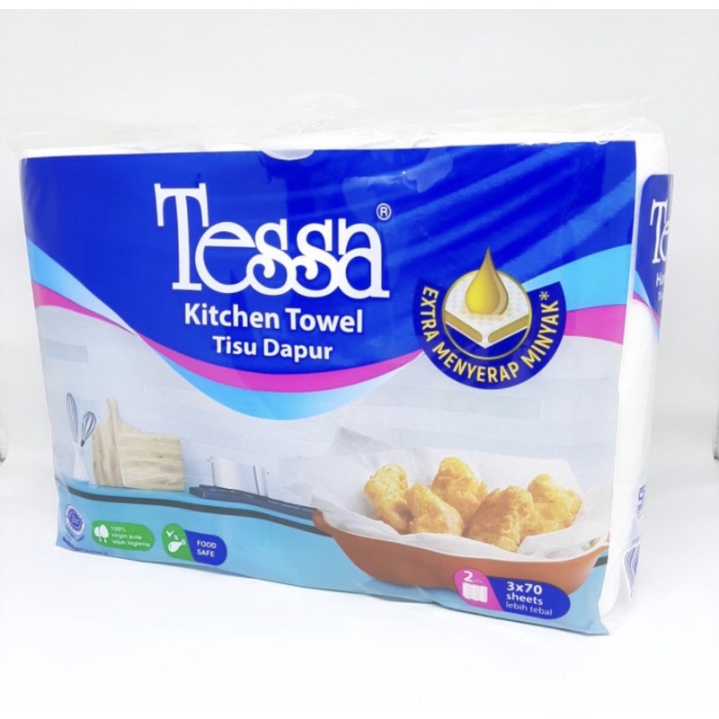 Jual Tessa kitchen towel 3 roll x 70s | Shopee Indonesia