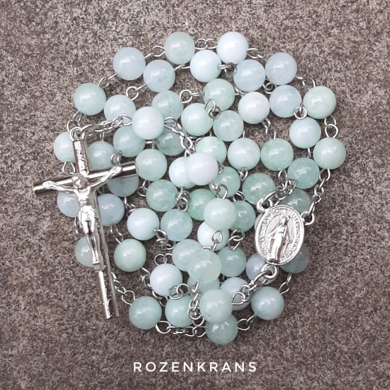 Jual ROSARIO BATU ALAM GIOK MYANMAR JADE 6MM | Shopee Indonesia