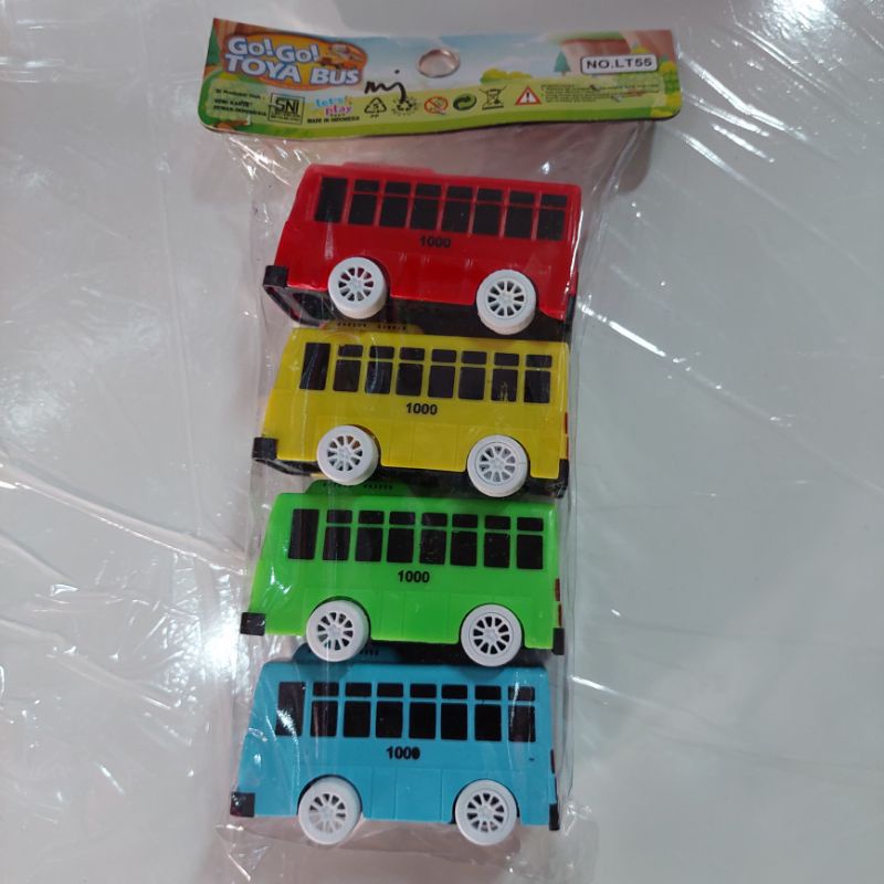 Jual Mainan Mobil Bus Tayo Kecil Isi 4 - Go Go Go Toya Bus 4's | Shopee ...