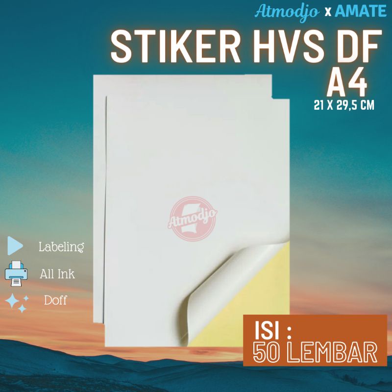 Jual Kertas Stiker DOFF HVS A4 isi 50 Lembar | Adhensive Label Sticker ...