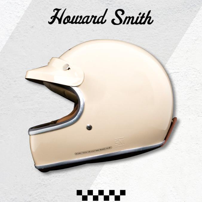 Jual HELM CARGLOSS HOWARD SMITH CAFE RACER HELM FULL FACE - AVORIO ...