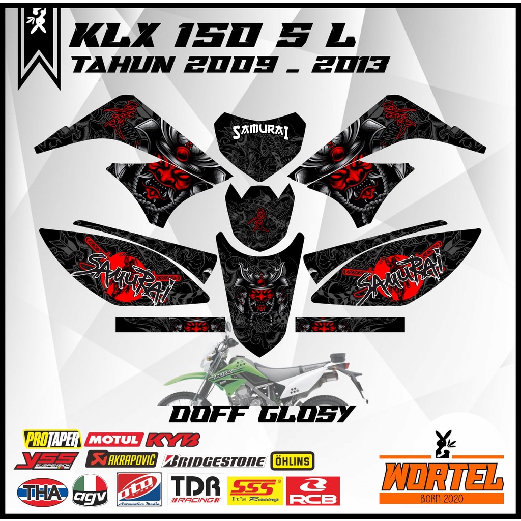 Jual Sticker striping Hologram Decal Motor KLX 150 S/L/D TRACKER LAMA ...