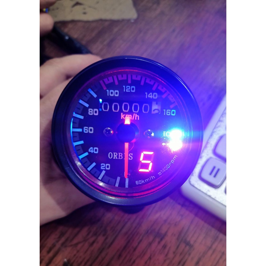 Jual Speedometer Kilometer Amper Km Led Plus Indikator Gear Sein ...