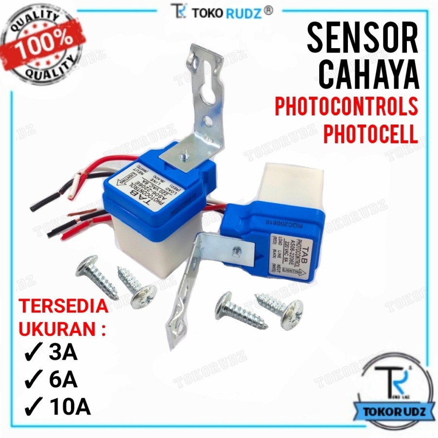 Jual PhotoCell Fotosel Sensor Cahaya Saklar Otomatis Siang Malam Lampu ...