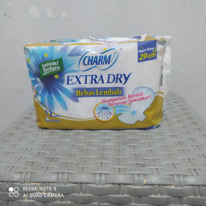 Jual Charm Extra Dry Night Wing 29 cm 12 Pads | Shopee Indonesia