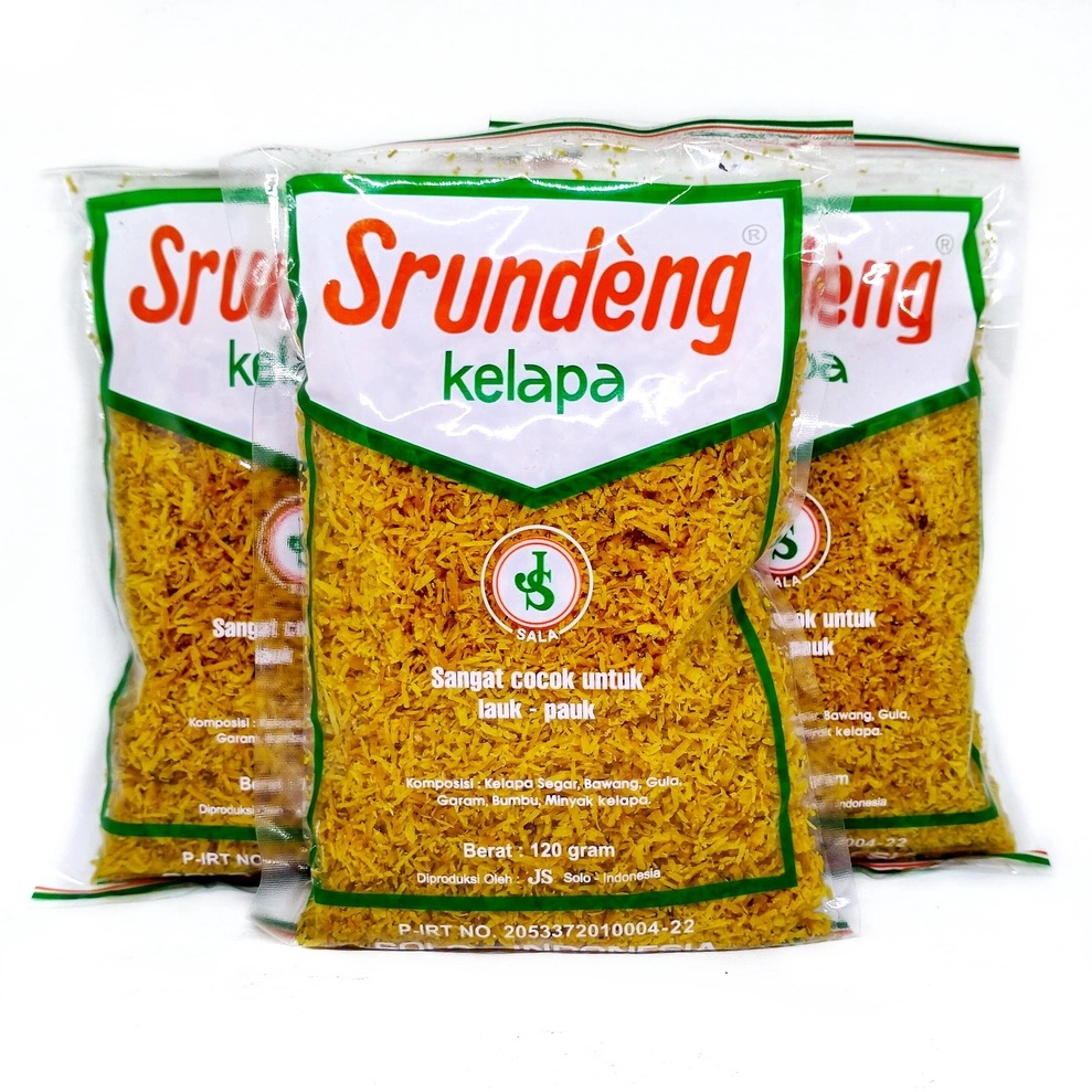 Jual SERUNDENG SRUNDENG KELAPA JS SALA SOLO 120Gr KERING RENYAH ...