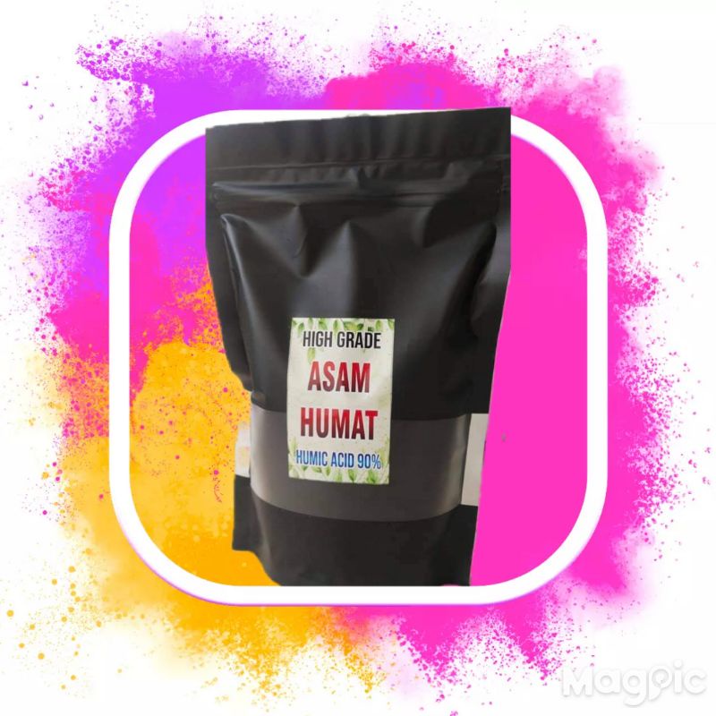 Jual Asam Humat Humic Acid 90 Original Serbuk Penyubur Tanah Super Larut Air 100 % Berat 1 kg ...