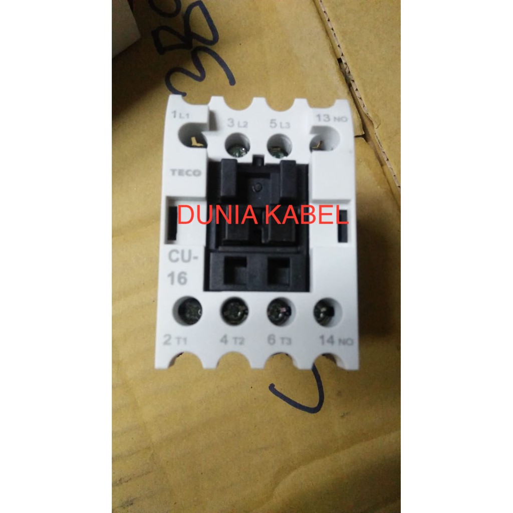 Jual Kontaktor / Magnetic Contactor CU-16 CU 16 R CU16 Teco 110V 220V ...