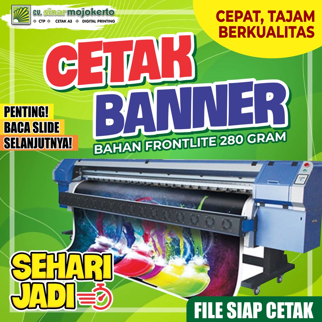 Jual Cetak Banner Spanduk Baliho 280 Gram Tajam Dan Pekat One Day Service || Best Seller ...