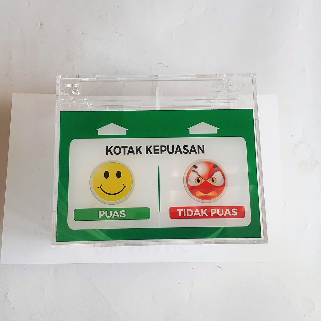Jual Kotak Kepuasan Akrilik, Kotak Puas Tidak Puas, Kotak Saran ...