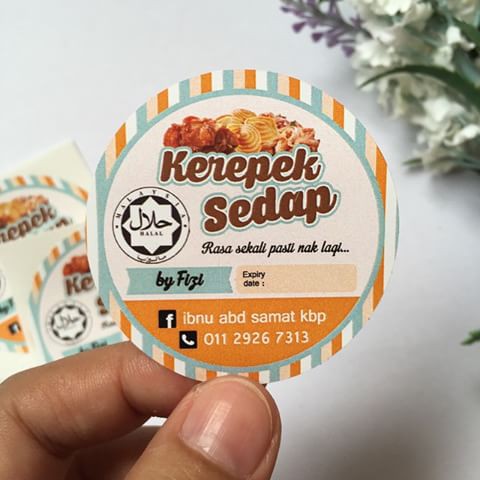 Jual Label Sticker Makanan , sticker Kue , Label Kue, stiker kemasan ...