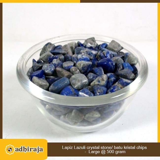 Jual Batu kristal lapis lazuli kepingan precious stone chips large 500g ...