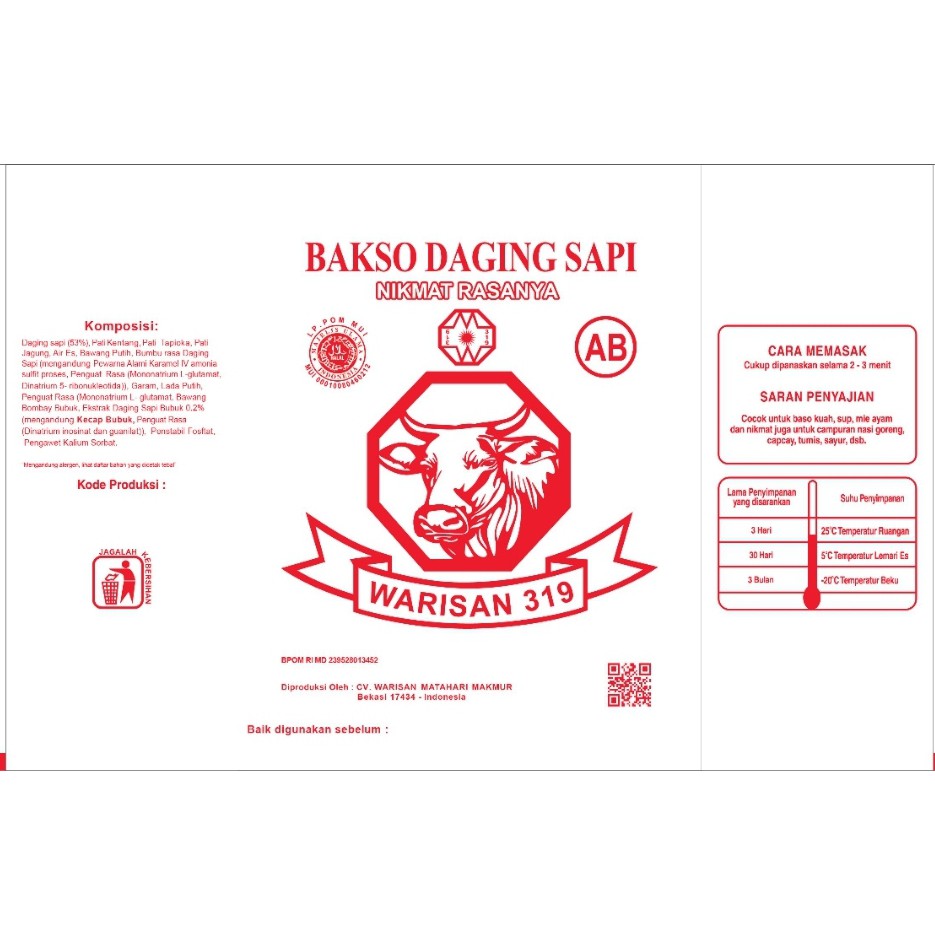 Jual Bakso sapi AB isi 50 merk warisan | Shopee Indonesia