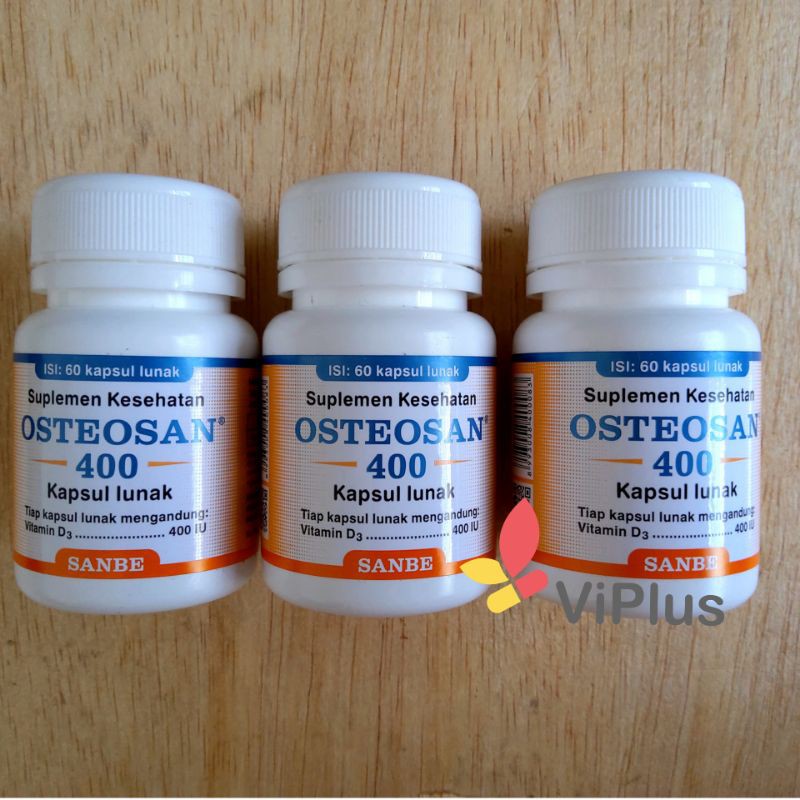 Jual OSTEOSAN 400 /Vit D 400iu / Sanbe / ViPlus | Shopee Indonesia