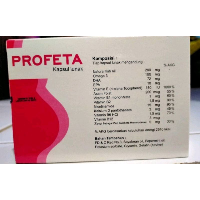 Jual PROFETA KAPSUL - SUPPLEMEN MEMBANTU MEMELIHARA KESEHATAN IBU HAMIL ...