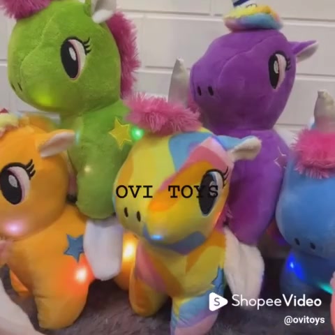 Jual Boneka Unicorn Warna Warni Little Pony LED Kuda Poni Bersayap ...