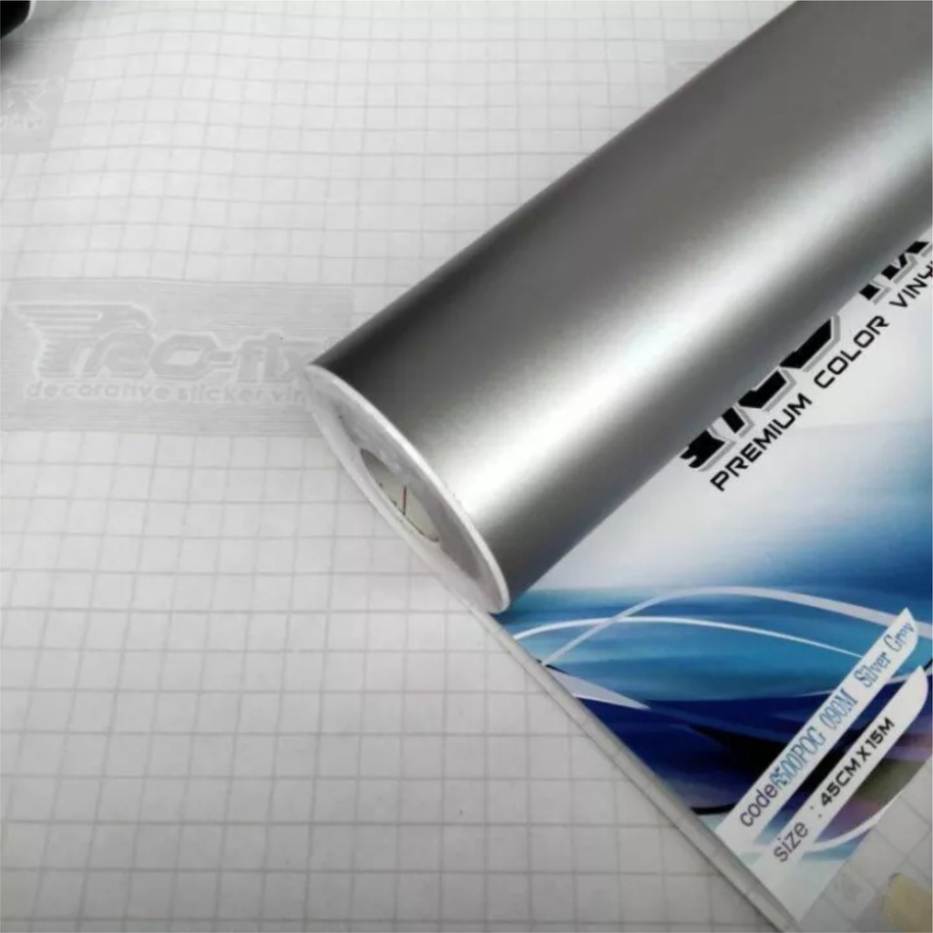 Jual STICKER SILVER DOFF/GLOSS PROFIX 1 ROLL ISI 15 METER LEBAR 45CM ...