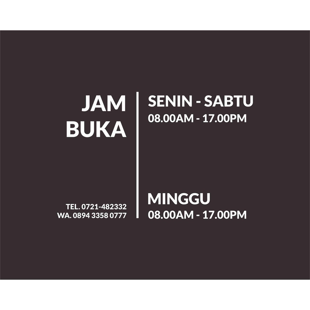 Jual cutting sticker Jam Operasional (ScotLight) | Shopee Indonesia