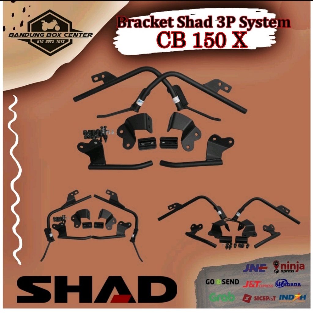 Jual Bracket SideBox Breket Side Box Shad 3P System CB150X Honda CB 150 ...