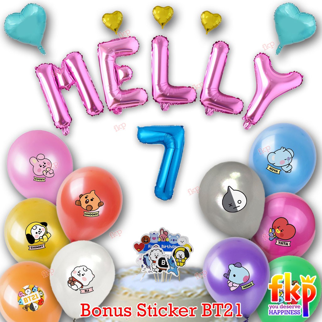 Jual FUN KIDS PARTY Paket Balon BT21 / Paket HBD BT21 / Ulang Tahun ...