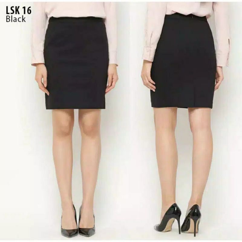 Jual Rok Hitam Pendek / Rok Kerja Pendek | Shopee Indonesia