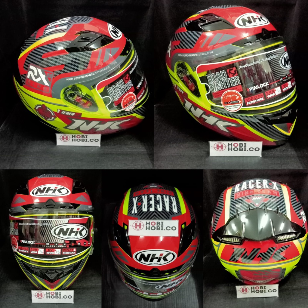 Jual HELM NHK RX9 RACER X NHK RX-9 RACER X NHK RX NINE YELLOW FLO ...