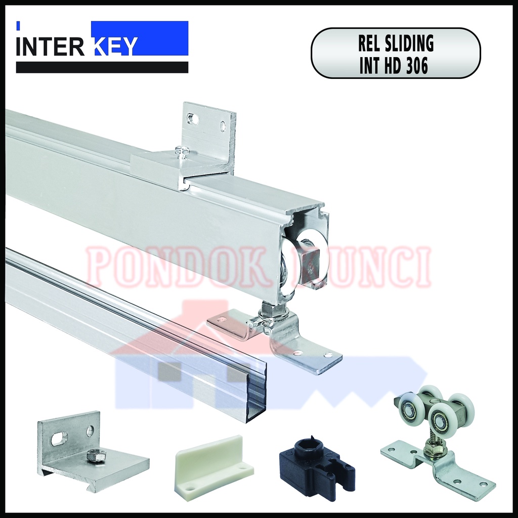 Jual Rel Pintu Sliding Track Interkey HD 300 Cm Sliding Rel Interkey ...