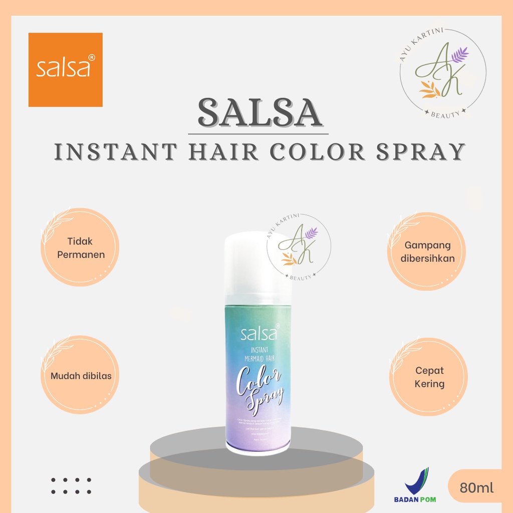 Jual SALSA - Instant Mermaid Hair Color Spray NEMO/AQUA/CORAL/LAGUNA ...