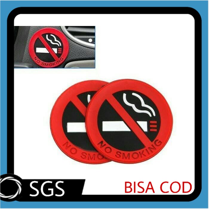 Jual Stiker no smoking dilarang merokok Sticker gambar tulisan di Mobil ...