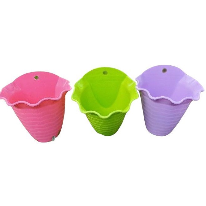 Jual Pot tanaman plastik dinding ombak/ pot NKT tempel tembok | Shopee ...