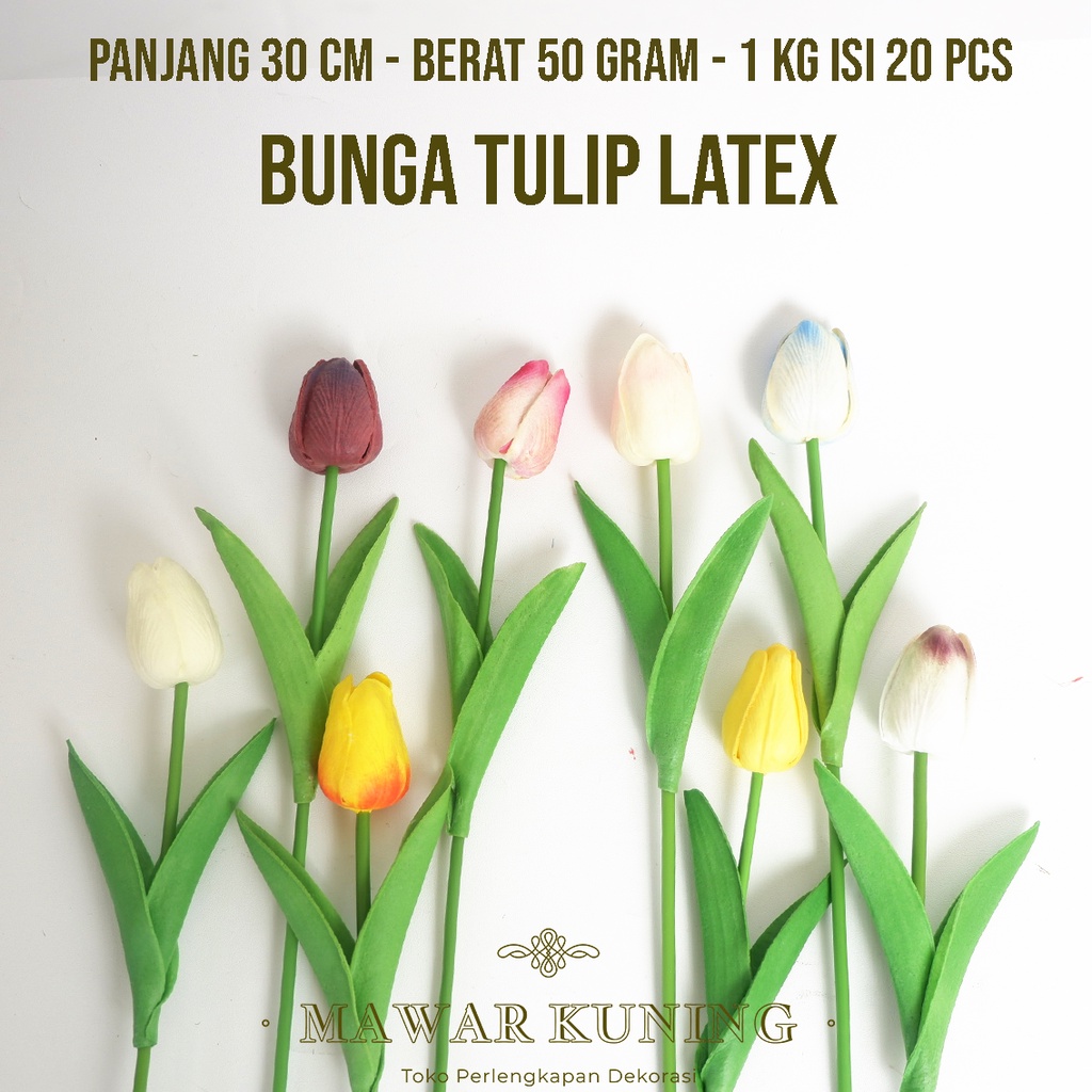 Jual [ 1 Tangkai ] Bunga Tulip Latex / Bunga Dekorasi Palsu Bahan Latex ...