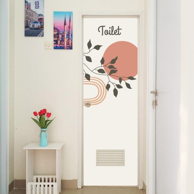 Jual Sticker pintu kamar mandi motif aesthetic | Shopee Indonesia